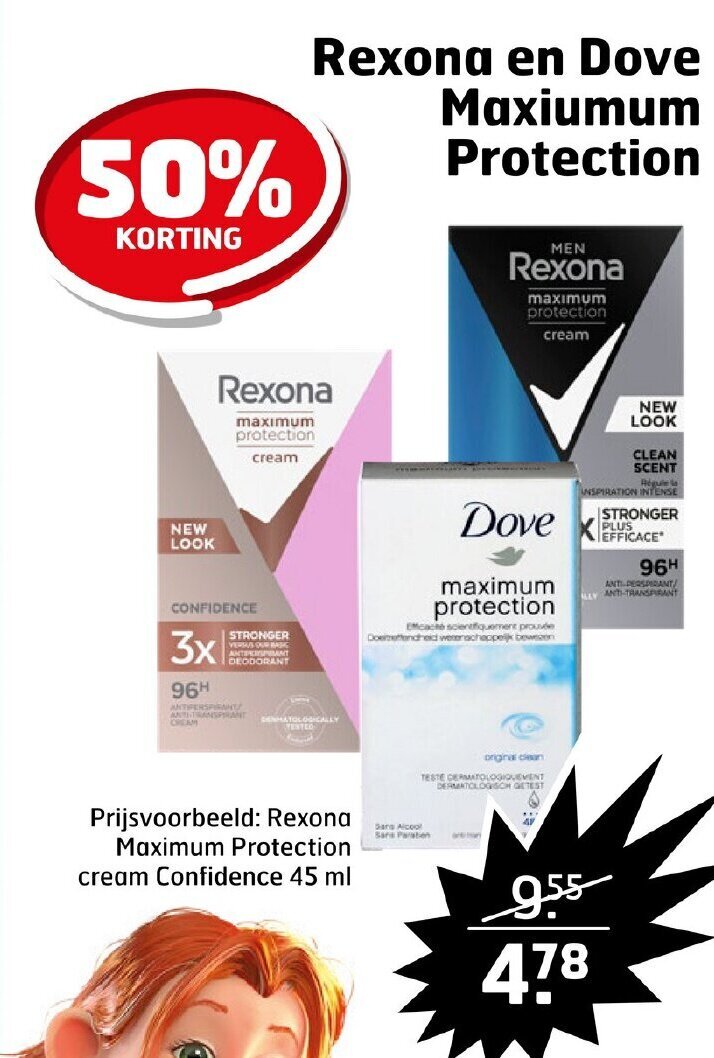 Rexona en Dove Maxiumum Protection aanbieding bij Trekpleister