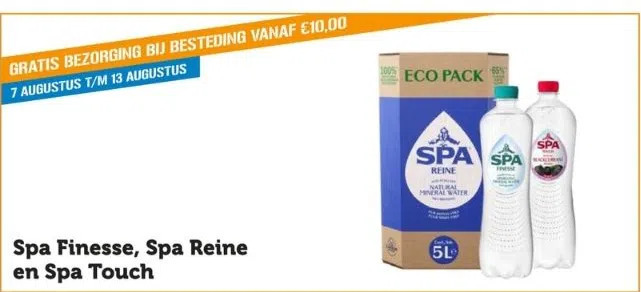 Spa finesse, spa reine en spa touch aanbieding bij Coop