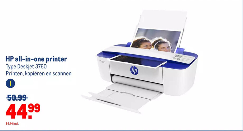 HP all-in-one printer Type Deskjet 3760 Printen, kopiëren en scannen ...