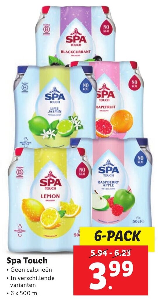 Spa Touch 6x 500ml aanbieding bij Lidl