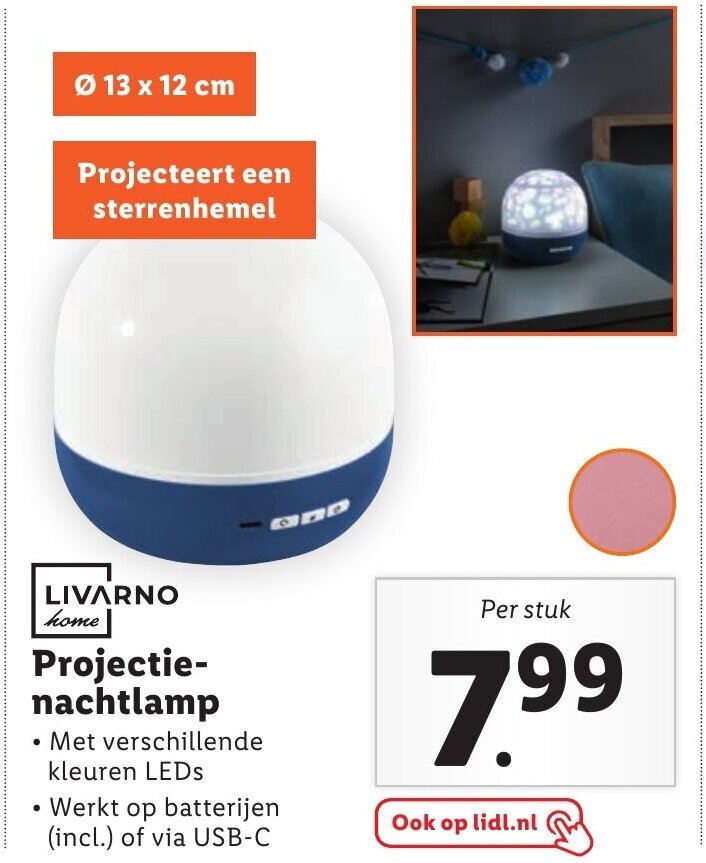 LIVARNO home. Projectie-nachtlamp aanbieding bij Lidl