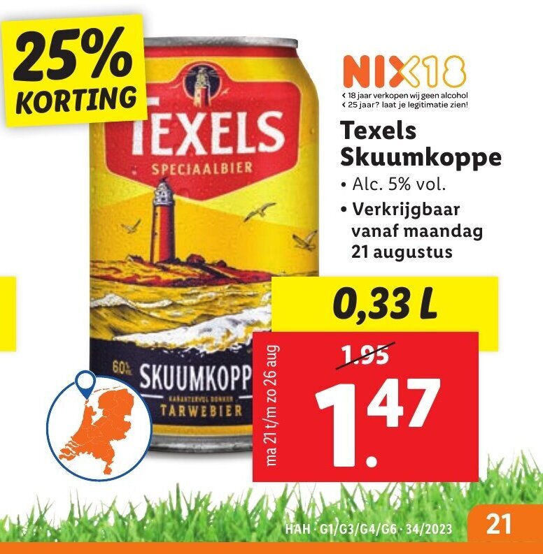 Texels Skuumkoppe 0.33L aanbieding bij Lidl