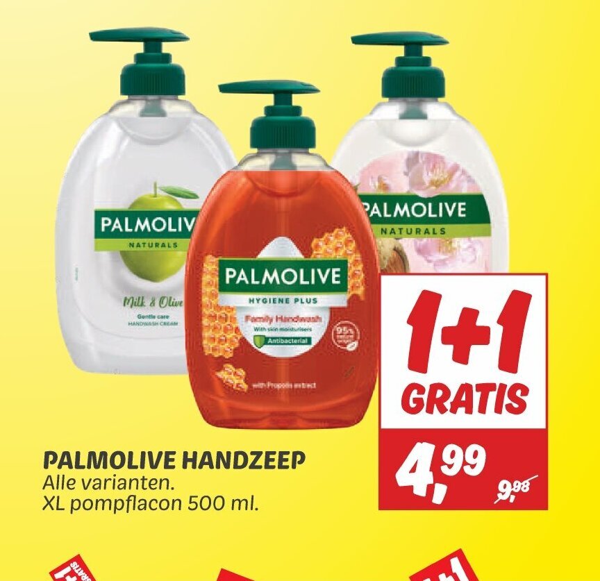PALMOLIVE HANDZEEP 500ml aanbieding bij Dekamarkt