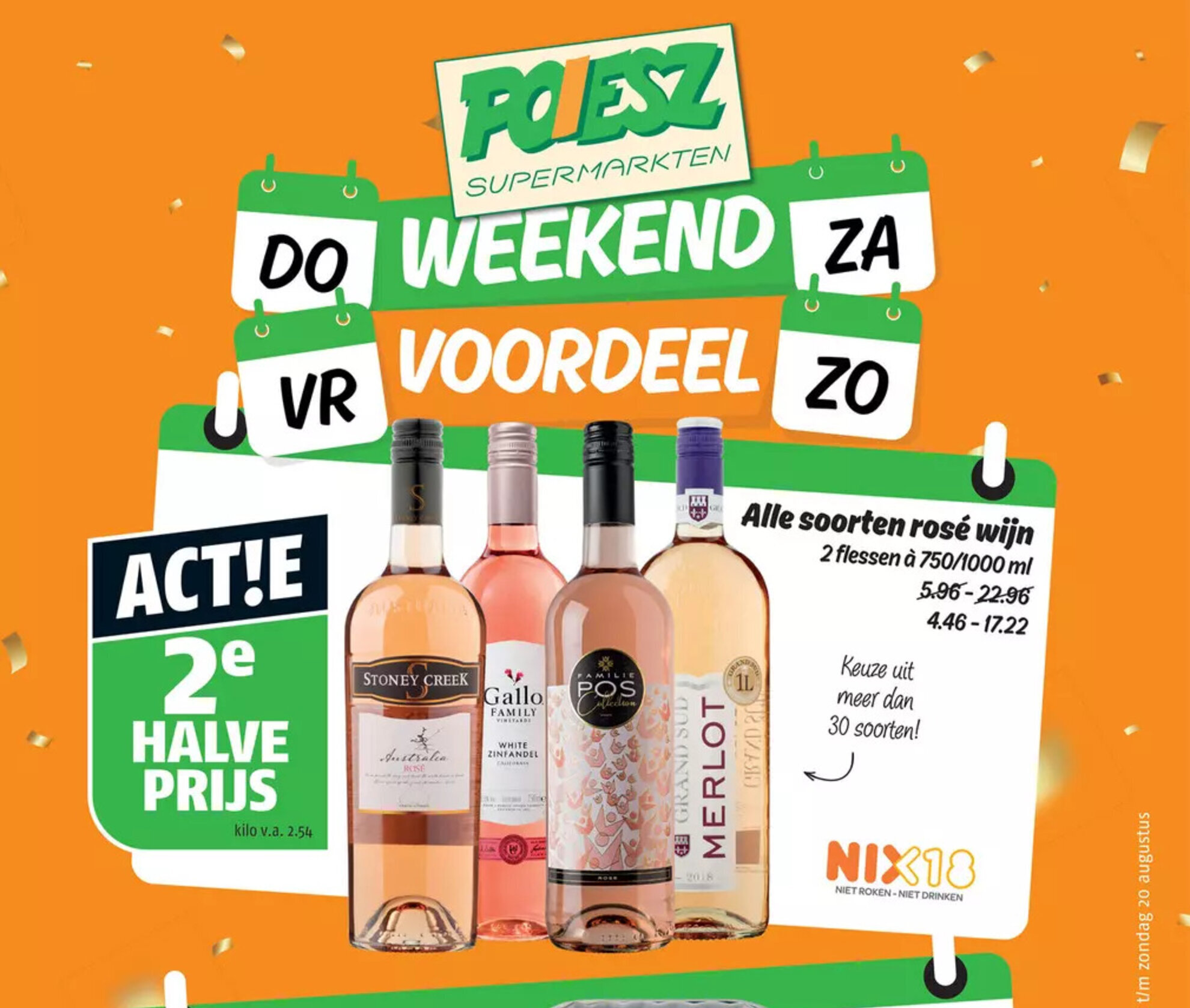 Alle soorten rosé wijn 2 flessen à 750/1000 ml aanbieding bij Poiesz
