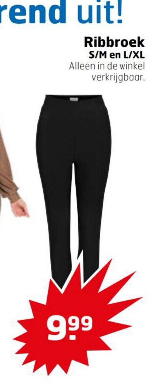 Ribbroek S/M en L/XL Alleen in de winkel verkrijgbaar. aanbieding bij Trekpleister