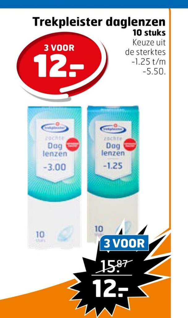 Trekpleister daglenzen 10 stuks aanbieding bij Trekpleister