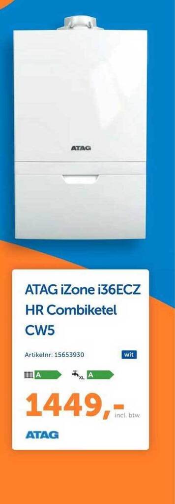 ATAG IZone I36ECZ HR Combiketel CW5 aanbieding bij Warmteservice