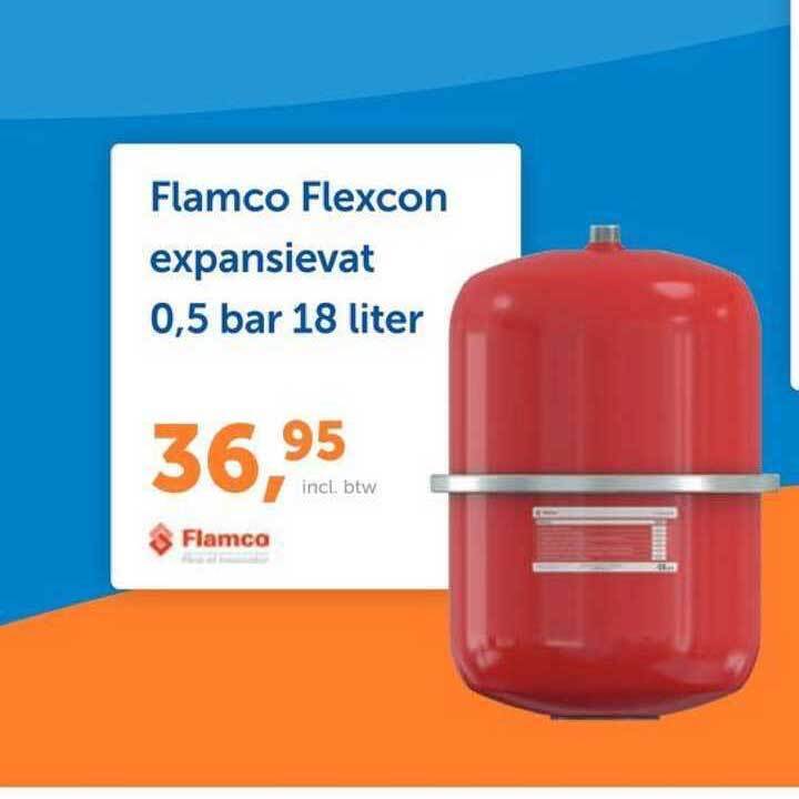 Flamco Flexcon Expansievat 0.5 Bar 18 Liter aanbieding bij Warmteservice