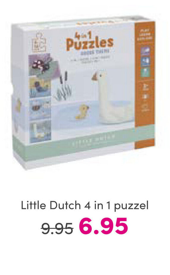 Little Dutch 4 in 1 puzzel aanbieding bij Baby & Tiener