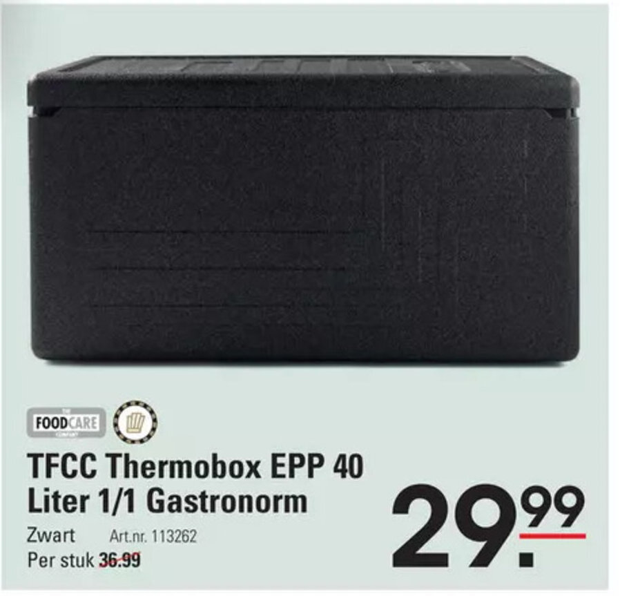 TFCC Thermobox EPP 40 Liter 1/1 Gastronorm aanbieding bij Sligro