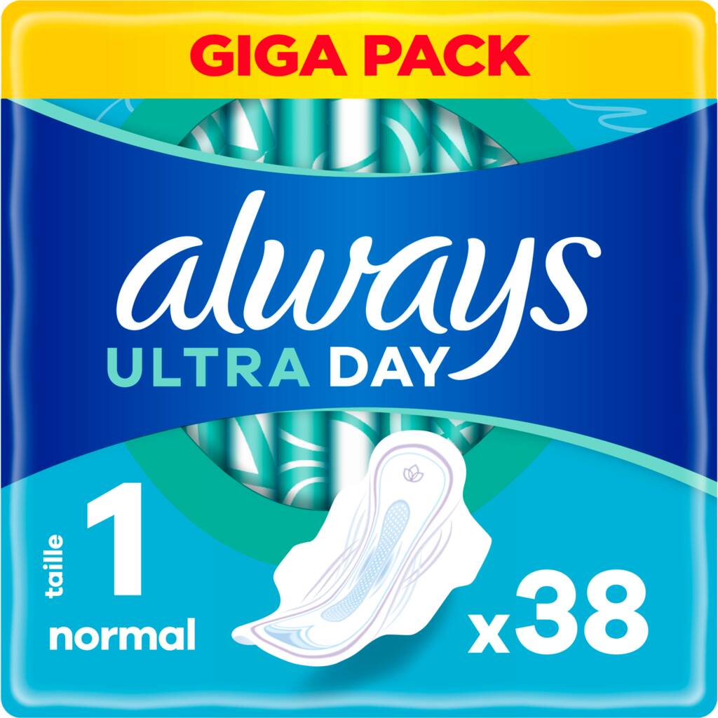 Always maandverband ultra normal met vleugels giga pack aanbieding bij ...