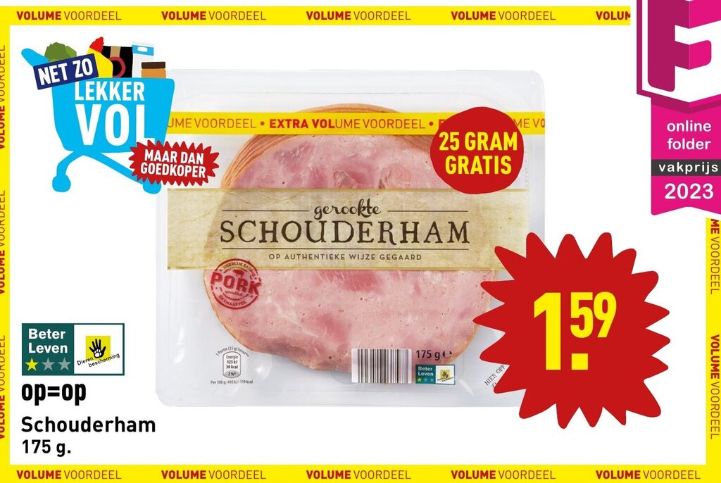 Schouderham 175g aanbieding bij ALDI