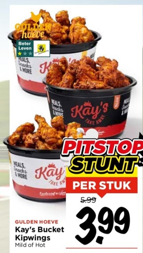 Kay's Bucket Kipwings aanbieding bij Vomar Voordeelmarkt