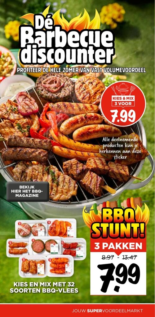 KIES EN MIX MET 32 SOORTEN BBQ-VLEES aanbieding bij Vomar Voordeelmarkt