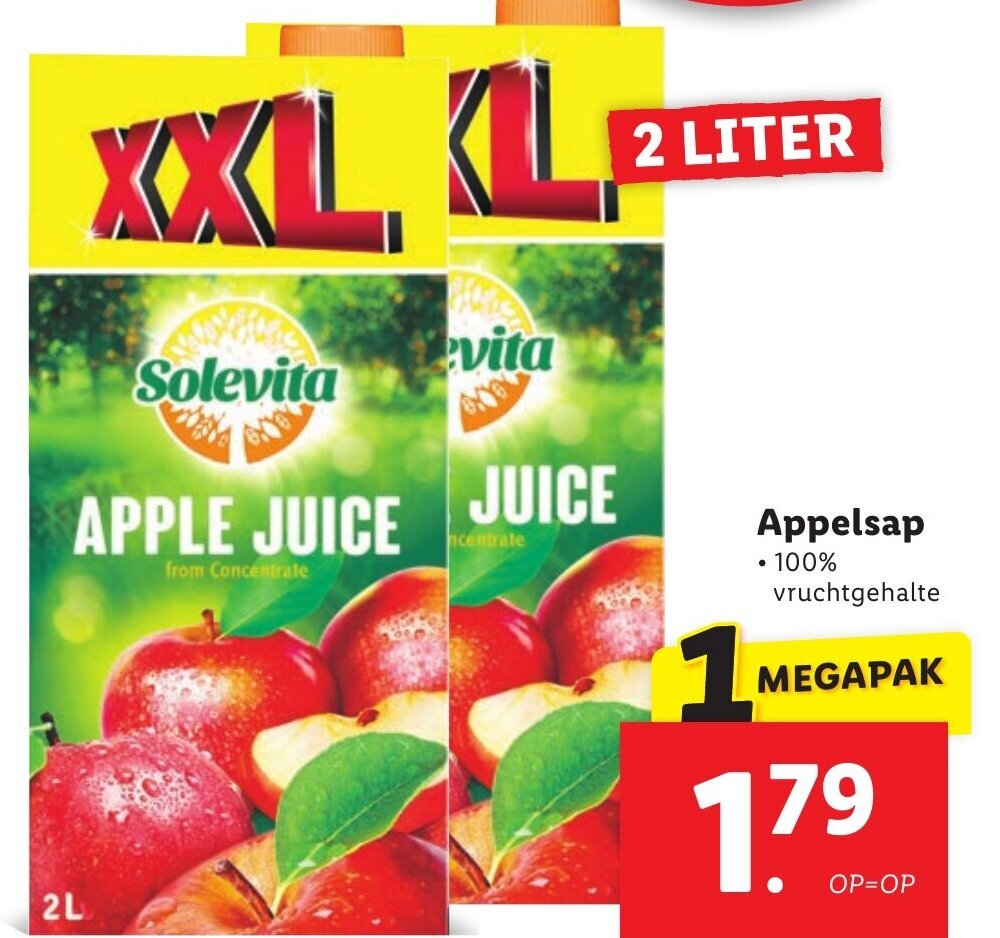 Appelsap 2 LITER aanbieding bij Lidl