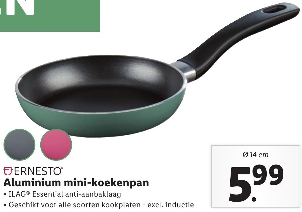 Aluminium mini-koekenpan 14cm aanbieding bij Lidl