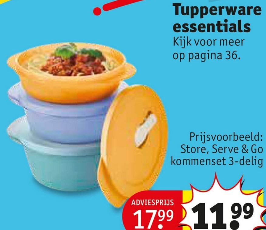 Tupperware essentials aanbieding bij Kruidvat