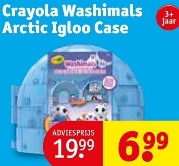 Crayola Washimals Arctic Igloo Case aanbieding bij Kruidvat