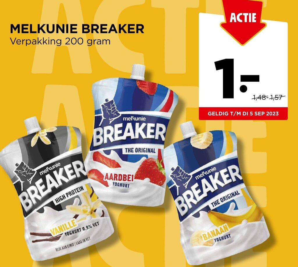 MELKUNIE BREAKER Verpakking 200 gram aanbieding bij Jumbo