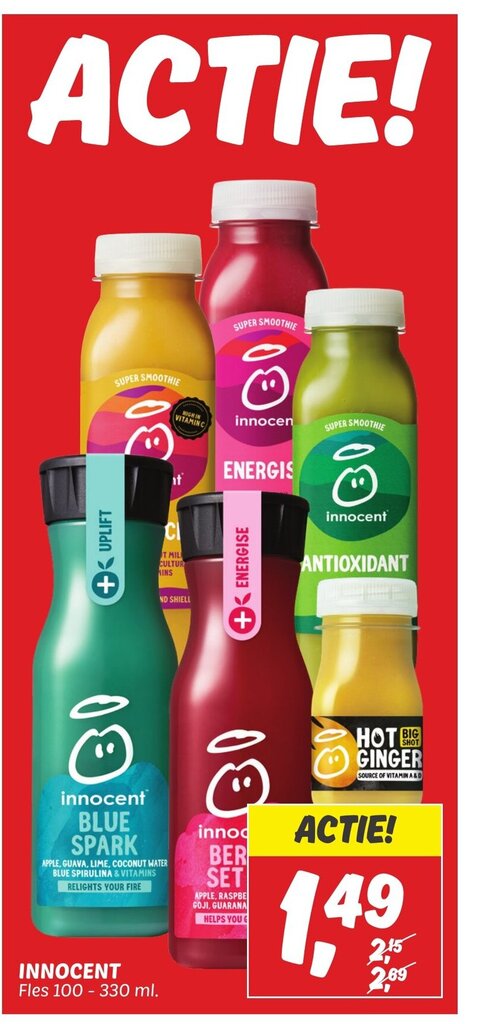 INNOCENT Fles 100-330 ml. aanbieding bij Dekamarkt