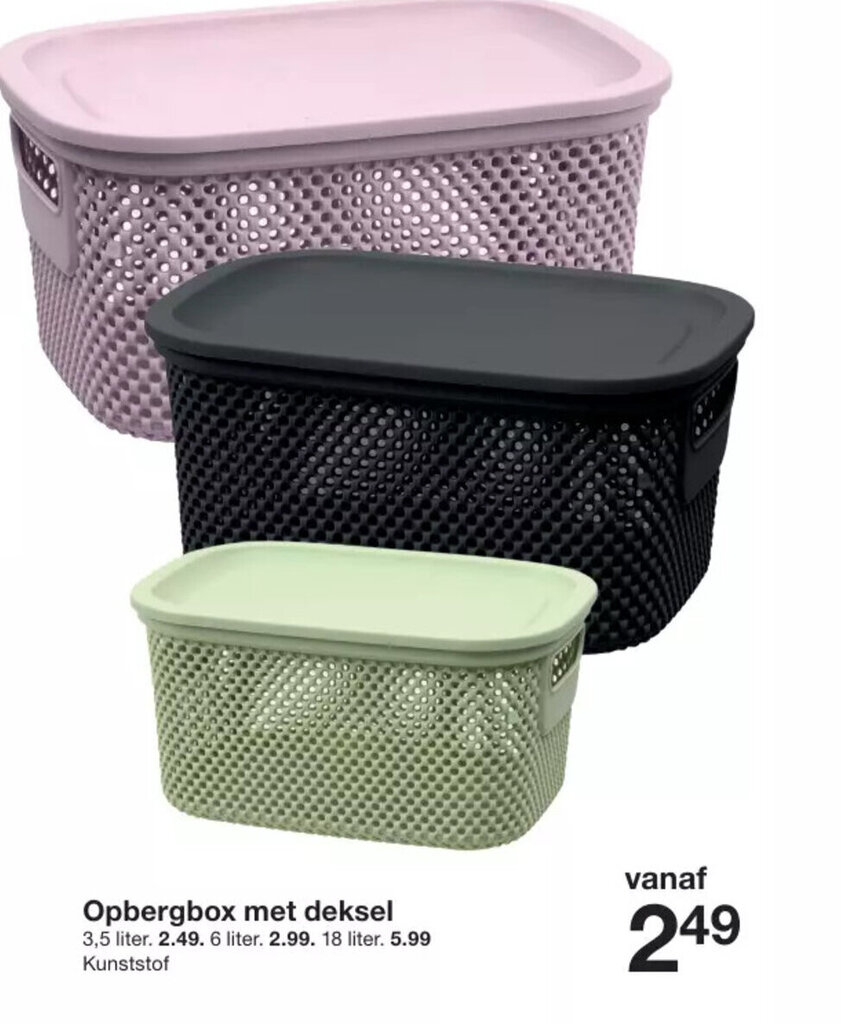 Opbergbox met deksel aanbieding bij Zeeman