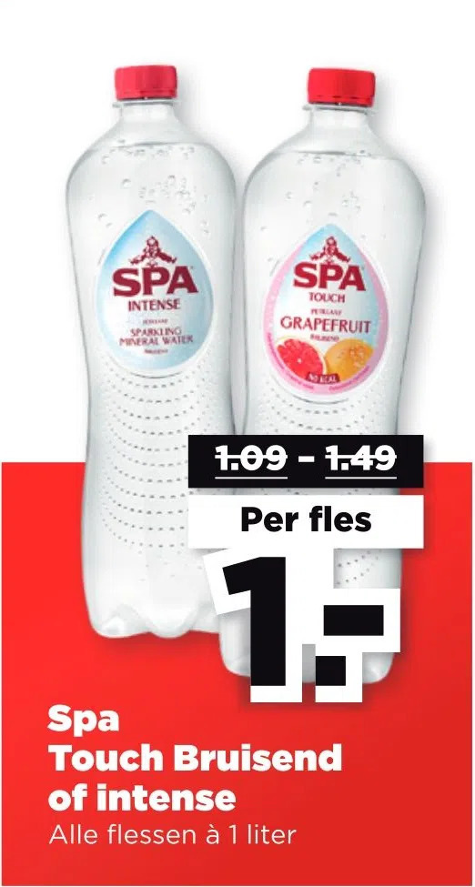 Spa touch bruisend of intense aanbieding bij PLUS