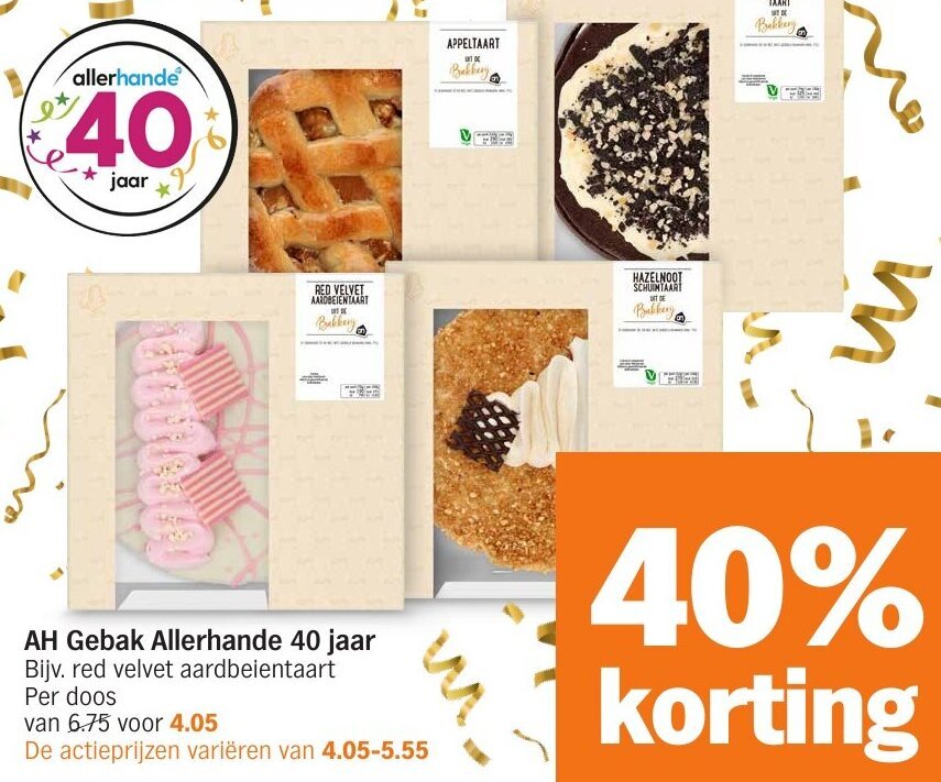 AH Gebak Allerhande 40 jaar aanbieding bij Albert Heijn
