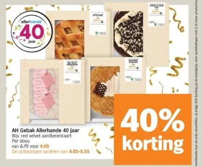 Ah gebak allerhande 40 jaar aanbieding bij Albert Heijn