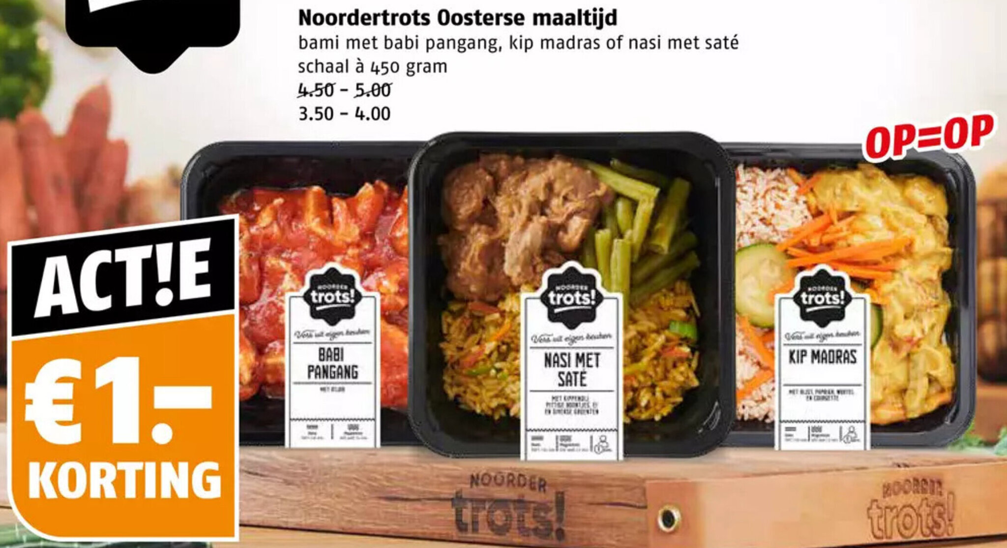Noordertrots Oosterse maaltijd 450g aanbieding bij Poiesz