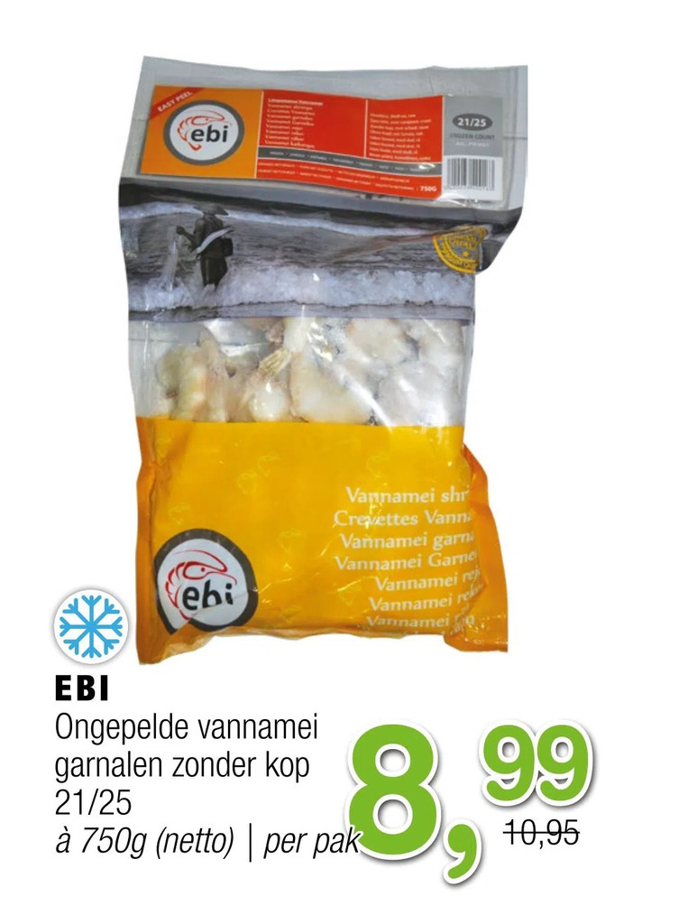 Ebi ongepelde vannamei garnalen zonder kop aanbieding bij Amazing Oriëntal