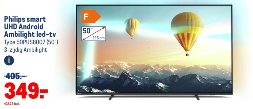 Philips smart UHD Android Ambilight led-tv aanbieding bij Makro
