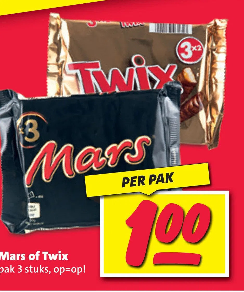 Mars of twix aanbieding bij Nettorama