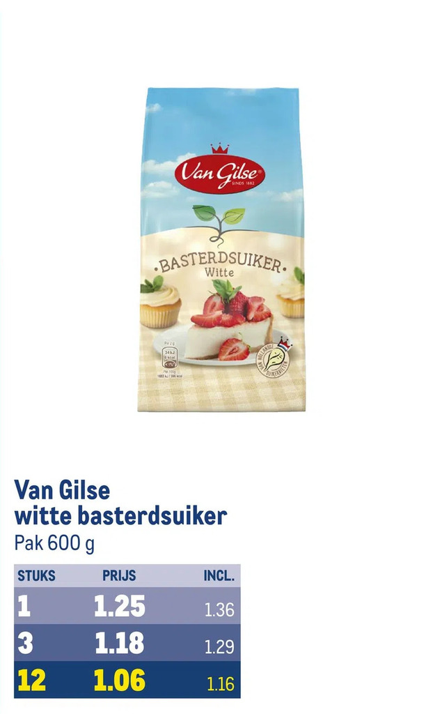 Van gilse witte basterdsuiker aanbieding bij Makro
