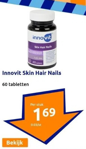 Innovit skin hair nails aanbieding bij Action