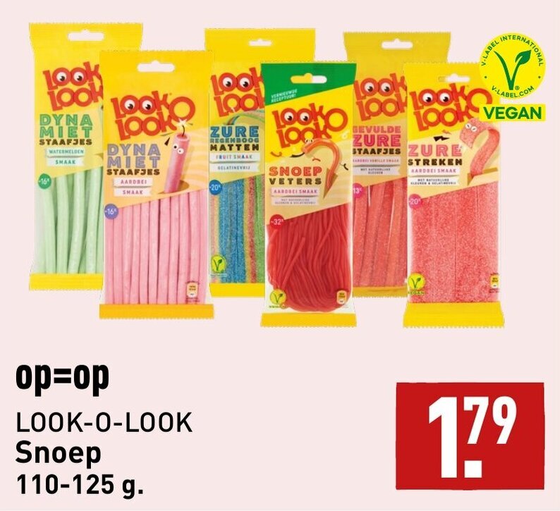 LOOK-O-LOOK Snoep 110-125 g. aanbieding bij ALDI