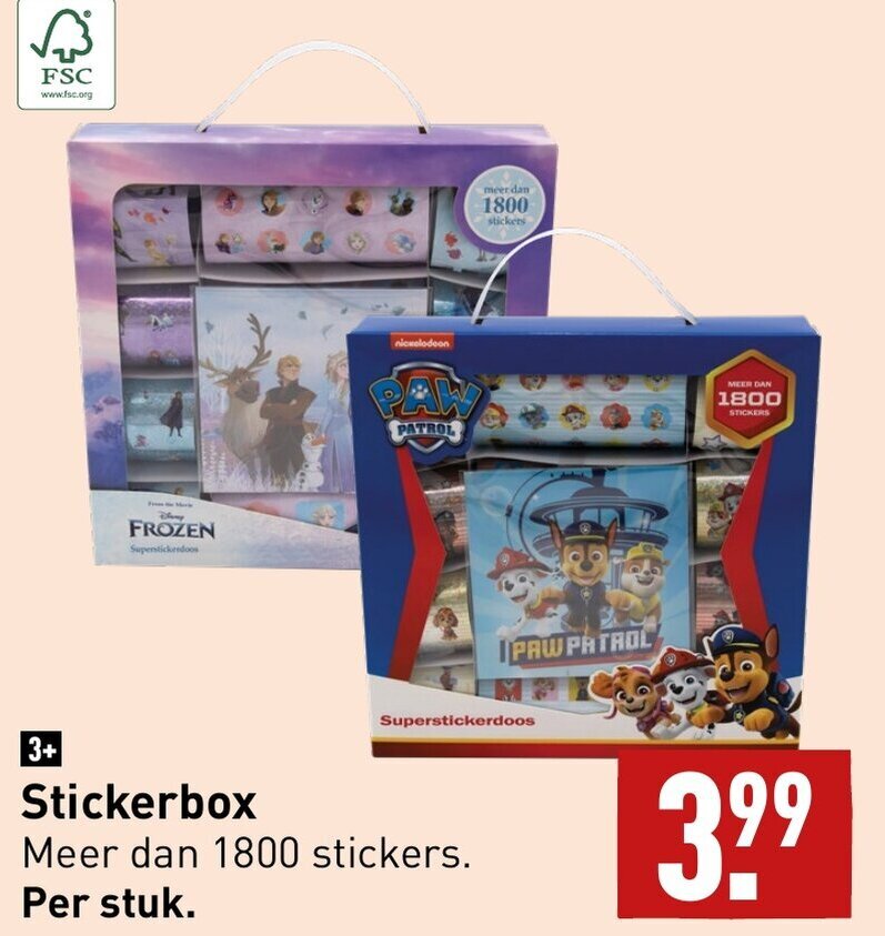 Stickerbox aanbieding bij ALDI