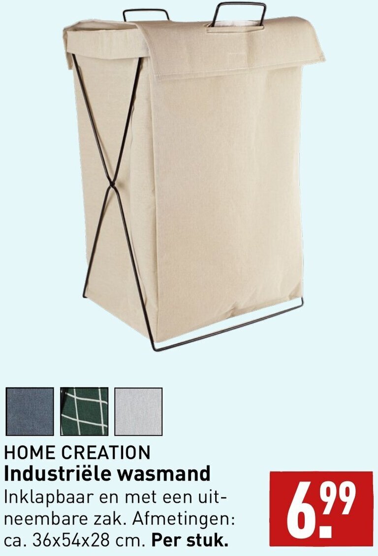 HOME CREATION Industriële wasmand aanbieding bij ALDI