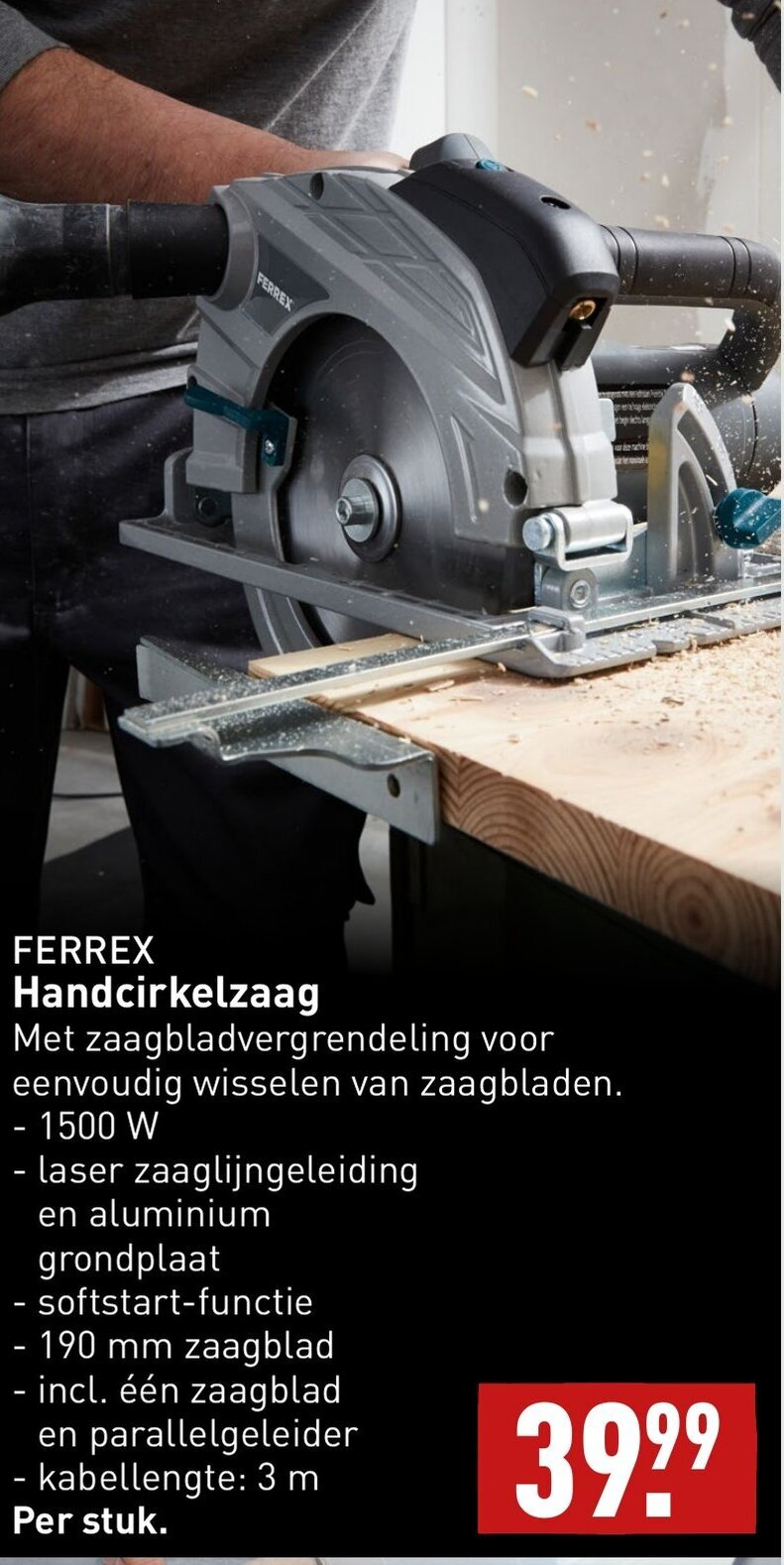 FERREX Handcirkelzaag aanbieding bij ALDI