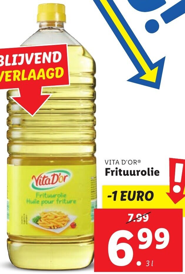 VITA D'OR Frituurolie 3L aanbieding bij Lidl
