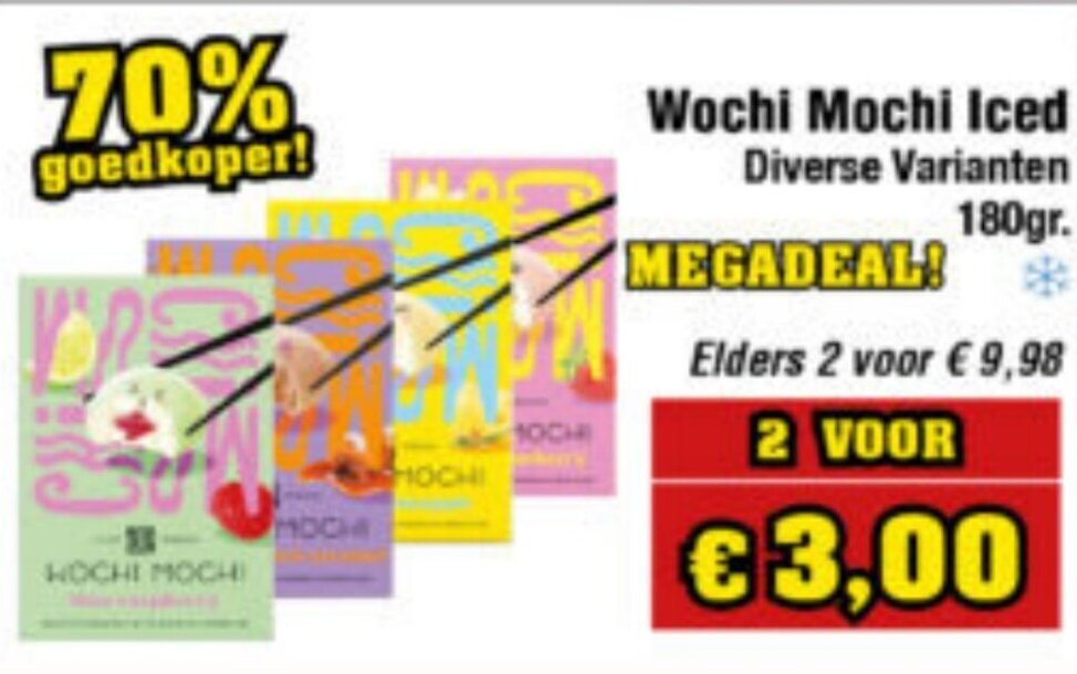 Wochi Mochi Iced 180g x2 aanbieding bij Budget Food