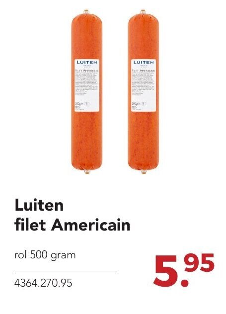 Luiten filet Americain 500g aanbieding bij Zegro