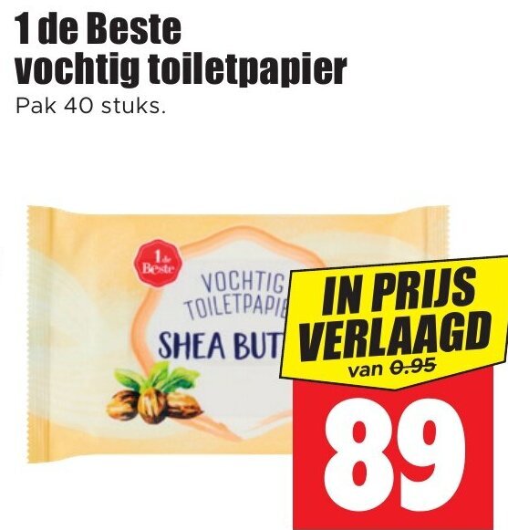 1 de Beste vochtig toiletpapier aanbieding bij Dirk