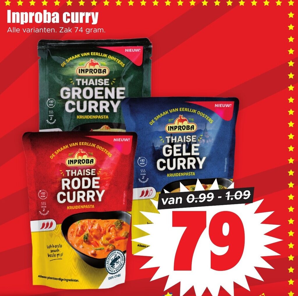 Inproba curry aanbieding bij Dirk
