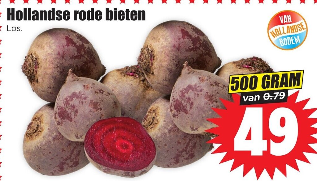 Hollandse rode bieten 500g aanbieding bij Dirk