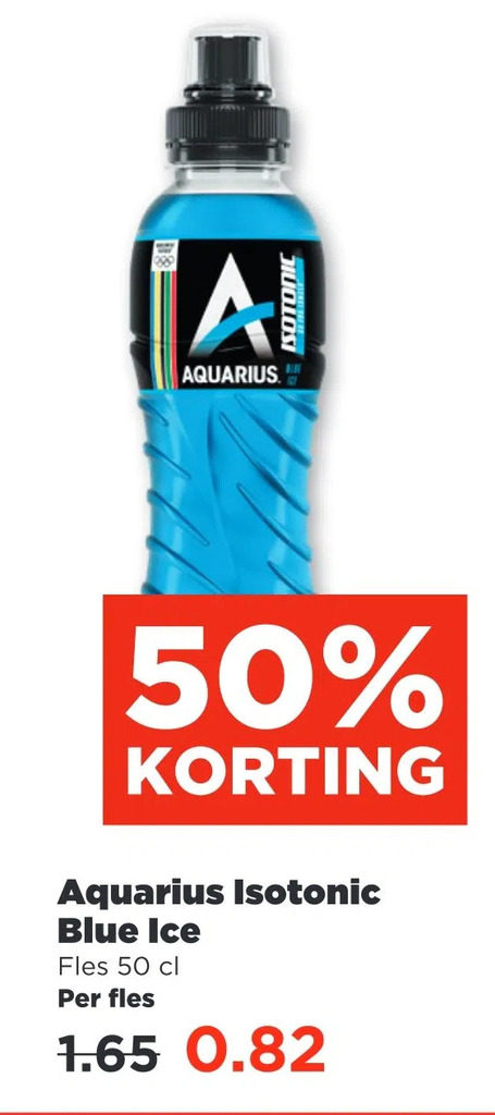 Aquarius isotonic blue ice aanbieding bij PLUS