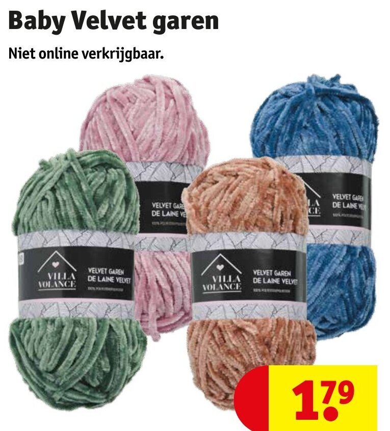 Baby Velvet garen aanbieding bij Kruidvat