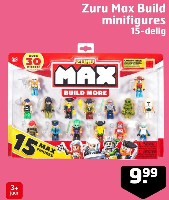 Zuru Max Build minifigures 15-delig aanbieding bij Trekpleister