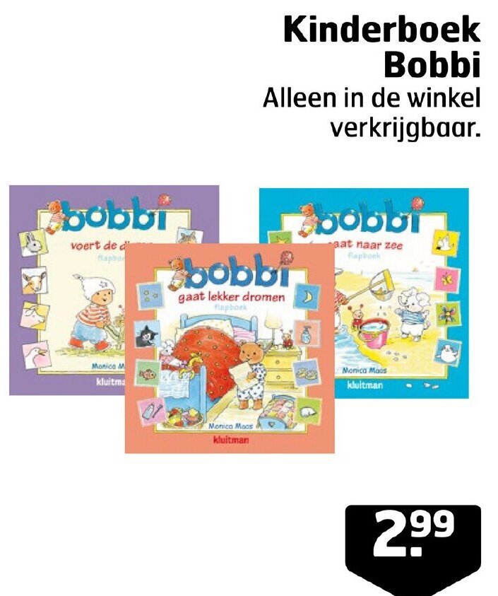 Kinderboek Bobbi aanbieding bij Trekpleister