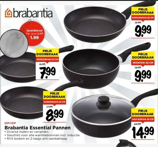 Brabantia essential pannen aanbieding bij Vomar