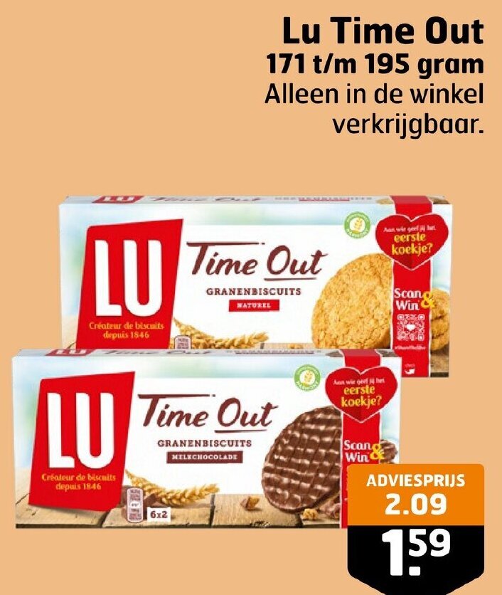 Lu Time Out aanbieding bij Trekpleister
